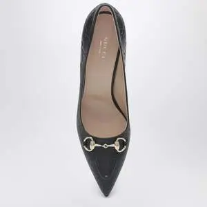 Gucci Gg Leather Pumps With Horsebit Detail