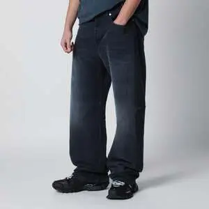 Balenciaga Wide-leg Washed-effect Jeans