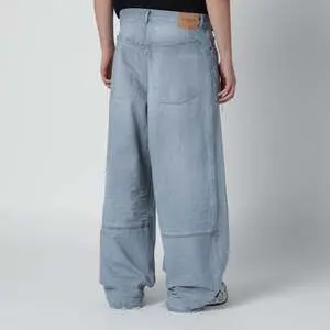 Balenciaga Baggy Wide-leg Ripped Jeans