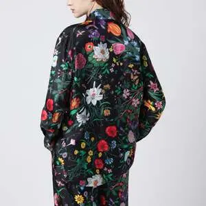 Gucci Silk Twill Shirt With Flora Print