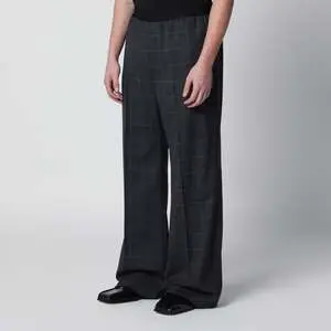 Balenciaga Tartan Wide-leg Trousers