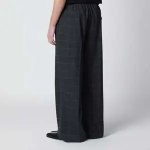Balenciaga Tartan Wide-leg Trousers