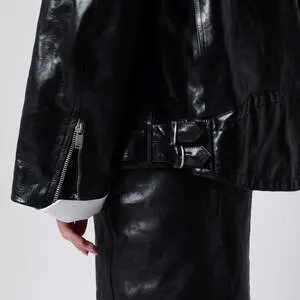 Saint Laurent Leather Quilted Biker Jacket