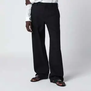 Gucci Wool Trousers With Gg Pattern