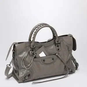 Balenciaga Le City Medium Handbag In Lambskin - Brown