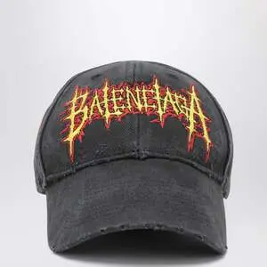 Balenciaga Sacré Caur Cotton Drill Baseball Cap - Black
