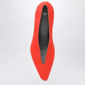 Balenciaga Duchesse 90 Mm Suede Goatskin Pumps - Orange