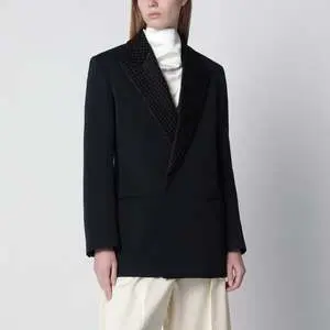 Bottega Veneta Grain De Poudre Wool Tuxedo Jacket