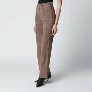 ROTATE BY BIRGER CHRISTENSEN Brown Suede Trousers