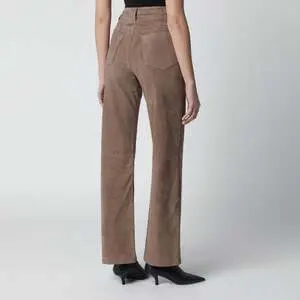 ROTATE BY BIRGER CHRISTENSEN Brown Suede Trousers