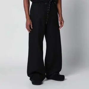 Balenciaga Cotton Twill Chino Trousers - Black