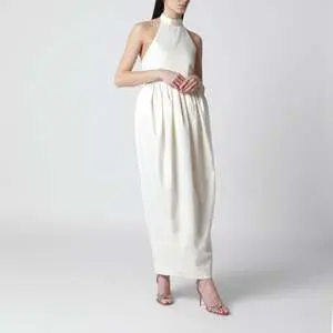 ROTATE BY BIRGER CHRISTENSEN Long Dress With Balloon Skirt - White