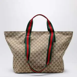 Gucci Gg Fabric Medium Shopping Bag - Beige