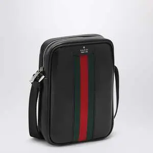 Gucci Leather Bag With Web Detail