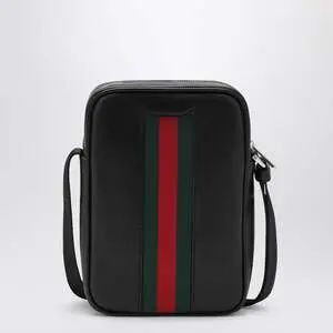 Gucci Leather Bag With Web Detail