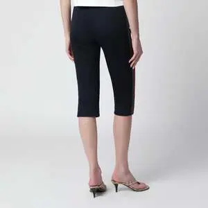 Gucci Ribbed Cotton Jersey Capri Pants With Web Detail