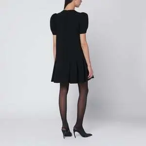 Moschino Mini Dress With Puff Sleeves And Pleated Skirt