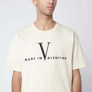 Valentino Garavani Butter-colored "made In " T-shirt - Beige