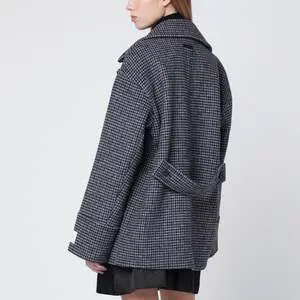 Calvin Klein Double-breasted Houndstooth Coat
