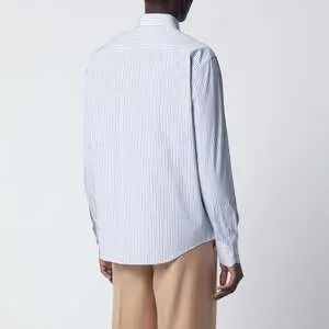 Valentino Garavani Ivory Shirt With And Blue Stripes