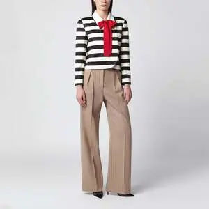 Valentino Garavani Striped Cotton Jacket With Maxi Bow Detail