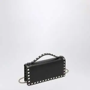 Valentino Garavani Rockstud Leather Wallet With Chain
