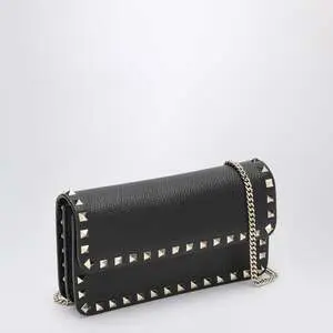 Valentino Garavani Pouch With Rockstud Chain - Black