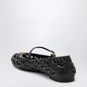 Valentino Garavani Vlogo Signature Rubber Ballet Flats - Black