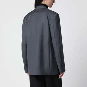 Gucci Azure Pinstripe Wool Blazer