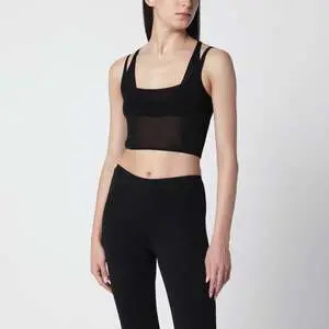 Gucci Lightweight Crêpe Jersey Bralette Set - Black