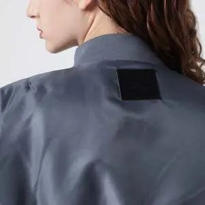 ANINE BING Leon Cropped Bomber Jacket - Grey