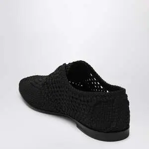 Dolce & Gabbana Woven Derby Shoes With Perforated Detailing