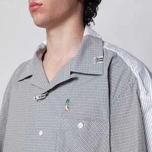 Mihara Yasuhiro Checked Cotton Layered Shirt