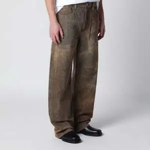 AGOLDE Afton Straight Mid-rise Jeans - Brown