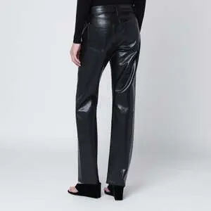 AGOLDE Faux Leather Low Rise Slim Trousers