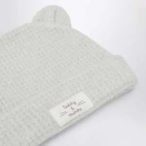 TEDDY & MINOU Two-piece Set With Beanie And Booties - Grey
