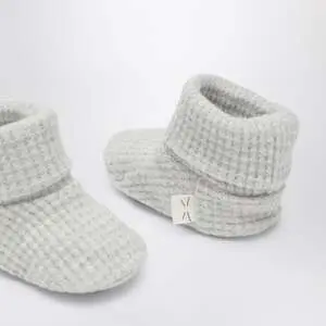 TEDDY & MINOU Two-piece Set With Beanie And Booties - Grey