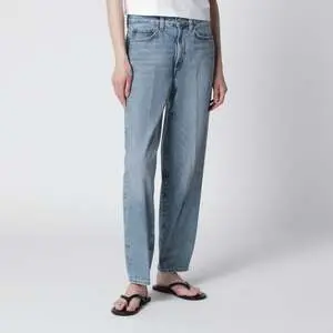 AGOLDE 80's Pleated Jeans In Indigo Denim - Light Blue