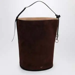 Alaïa Suede Leather Bucket Bag - Brown