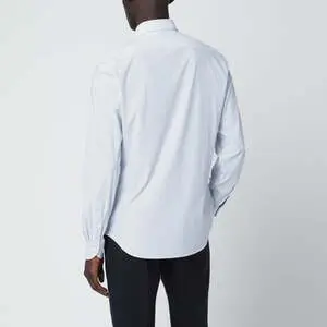 XACUS White Striped Tailor Fit Shirt