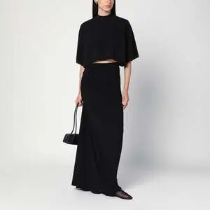 Alaïa Long Draped Skirt In Jersey