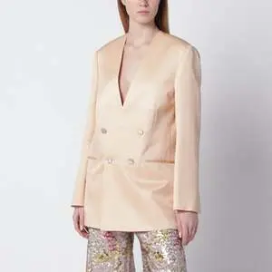 Alberta Ferretti Double-breasted Silk Organza Blazer