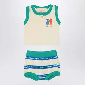 BOBO CHOSES Color-block Organic Cotton Denim Jacket