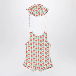 BOBO CHOSES Sleeveless Romper With Radish Hat - Red