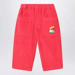 BOBO CHOSES Cotton Corduroy Trousers With Embroidered Detail
