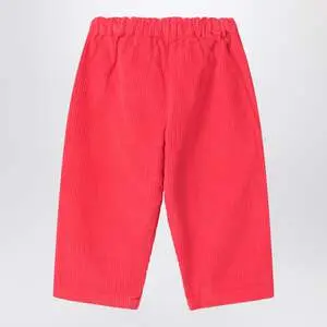 BOBO CHOSES Cotton Corduroy Trousers With Embroidered Detail