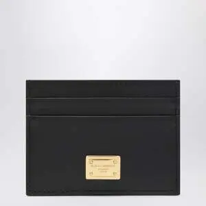 Dolce & Gabbana Leather Card Holder With Logo Tag - Black