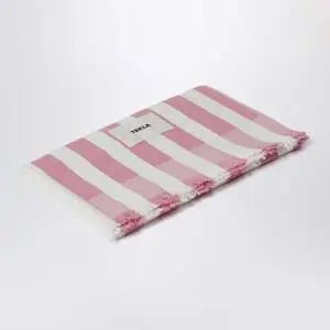 TEKLA White Striped Beach Towel