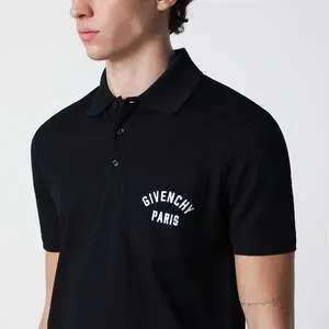 Givenchy Dark Polo Shirt With Logo Embroidery - Blue