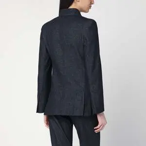 Max Mara Midnight Jacket In Cotton Denim Effect